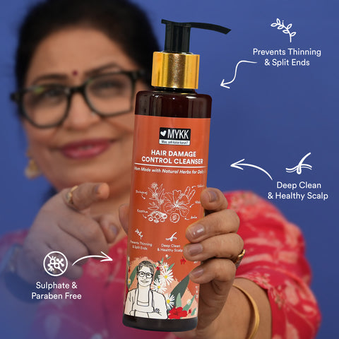MYKK Shuddh Nariyal Oil 200ml & Hair Damage Control Cleanser Shampoo 2 ...